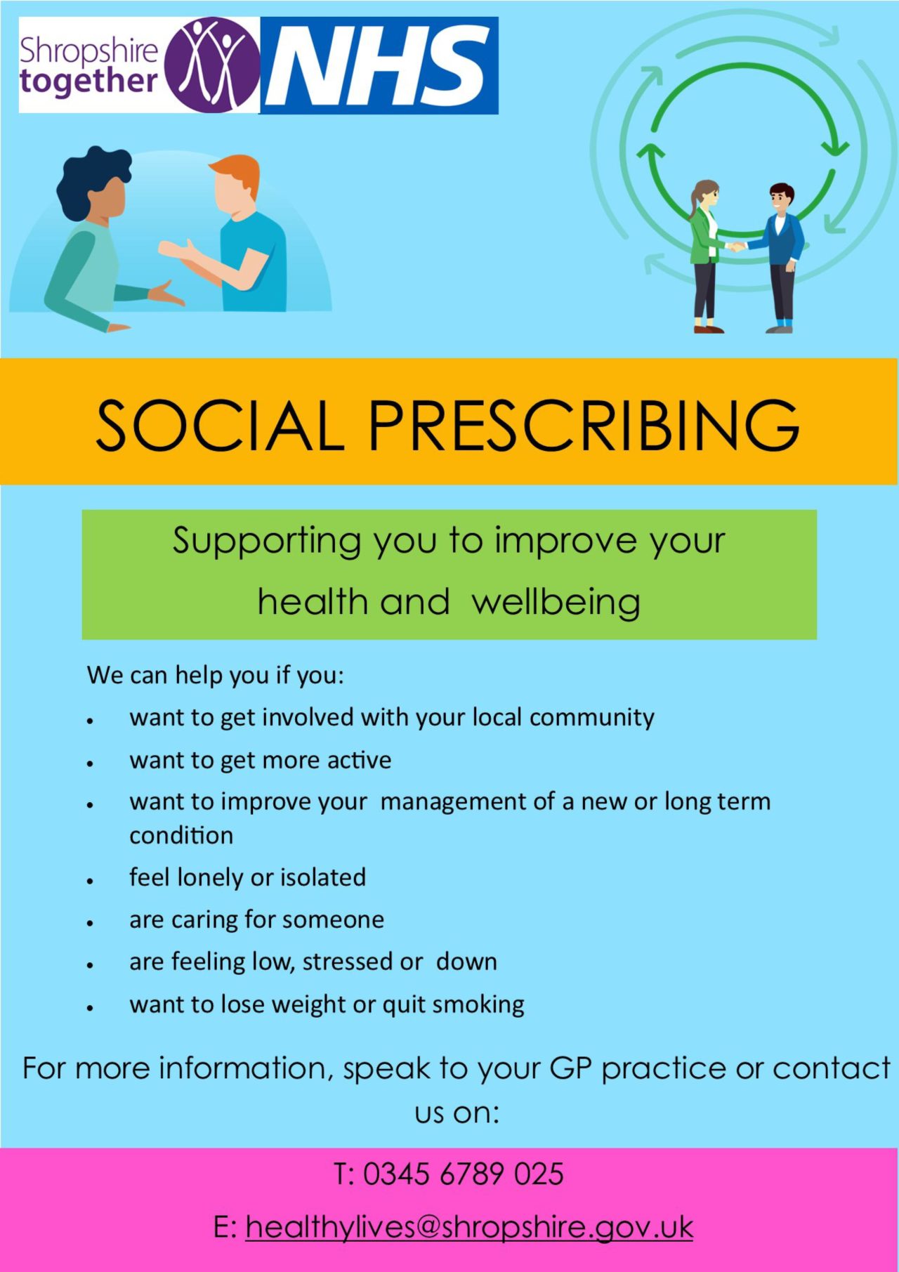 Live Well – Social Prescribing | Belvidere Medical Practice